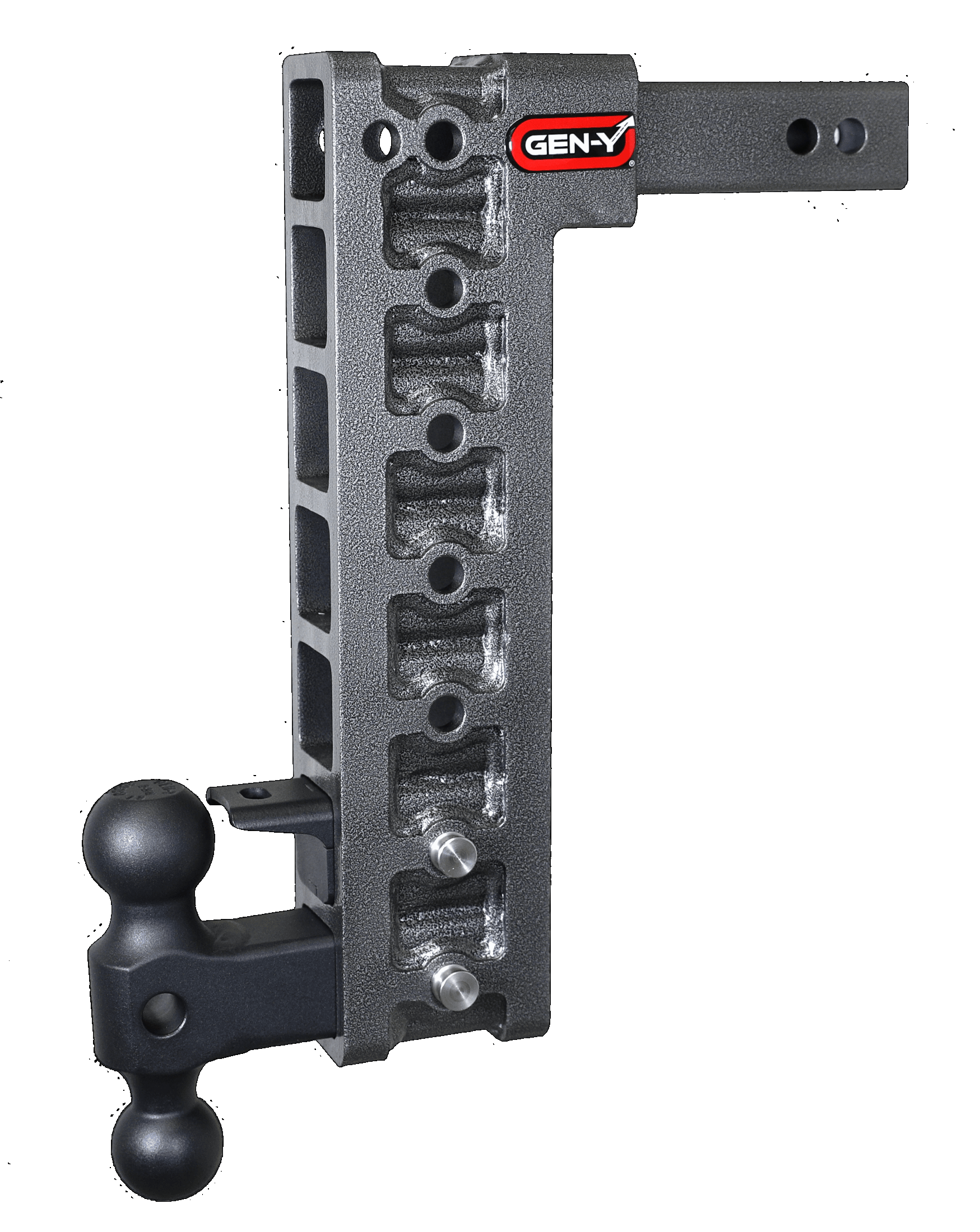 GEN-Y GH-327 MEGA-DUTY Adjustable 15" Drop Hitch with GH-031 Dual-Ball ...