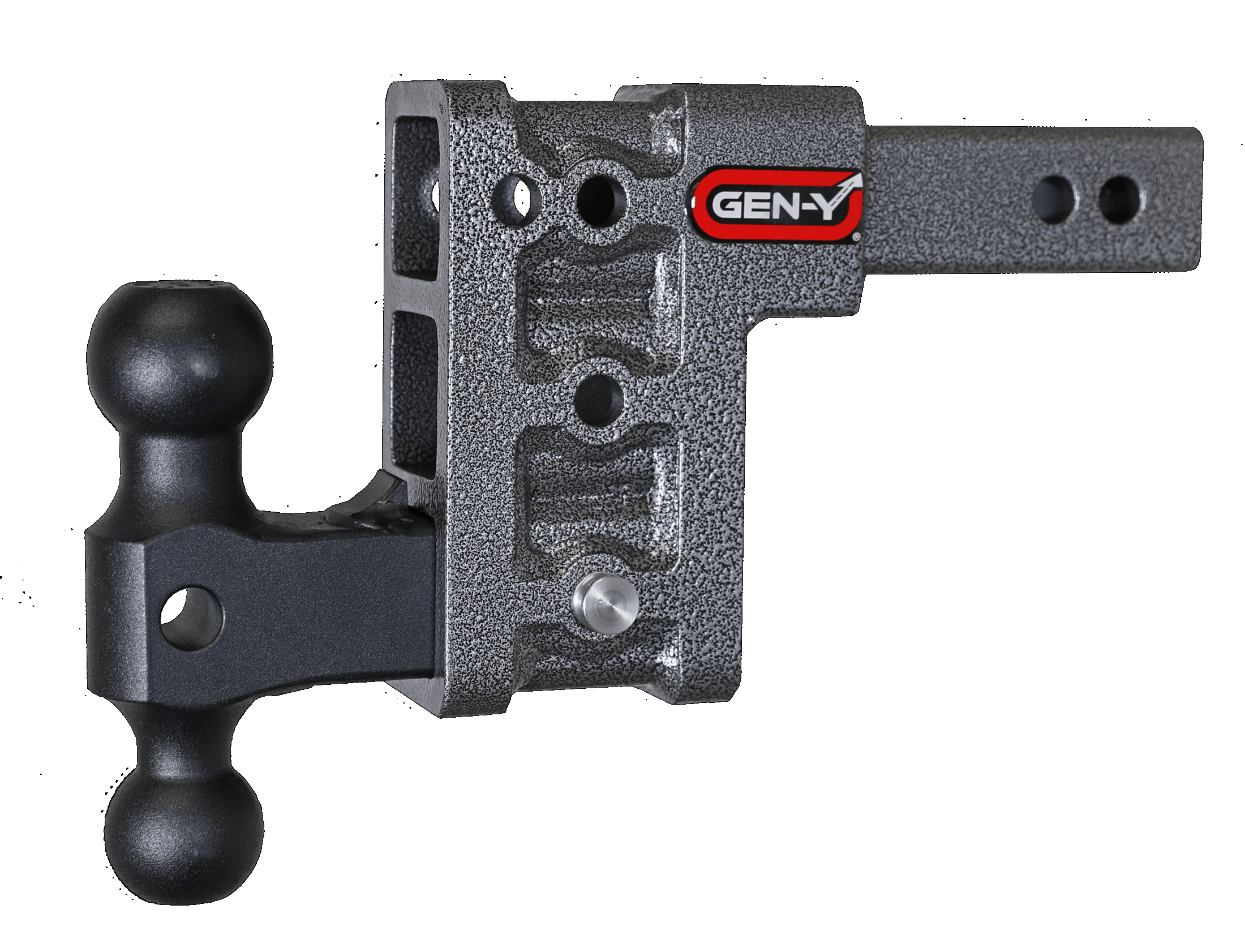 GEN-Y GH-513 MEGA-DUTY Adjustable 5" Drop Hitch with GH-051 Dual-Ball ...
