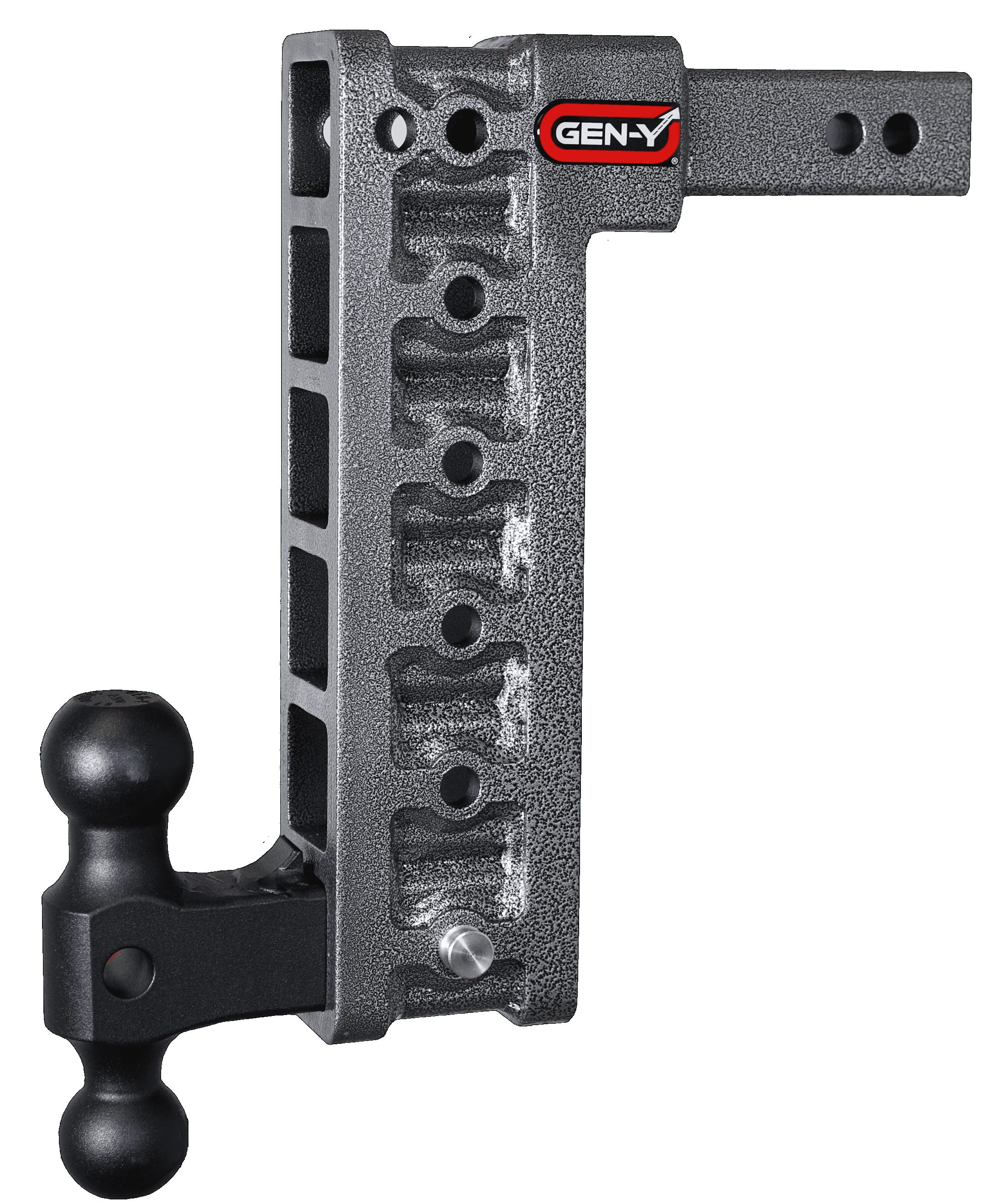 GEN-Y GH-516 MEGA-DUTY Adjustable 12.5" Drop Hitch with GH-051 Dual-Ball for 2" Receiver ...