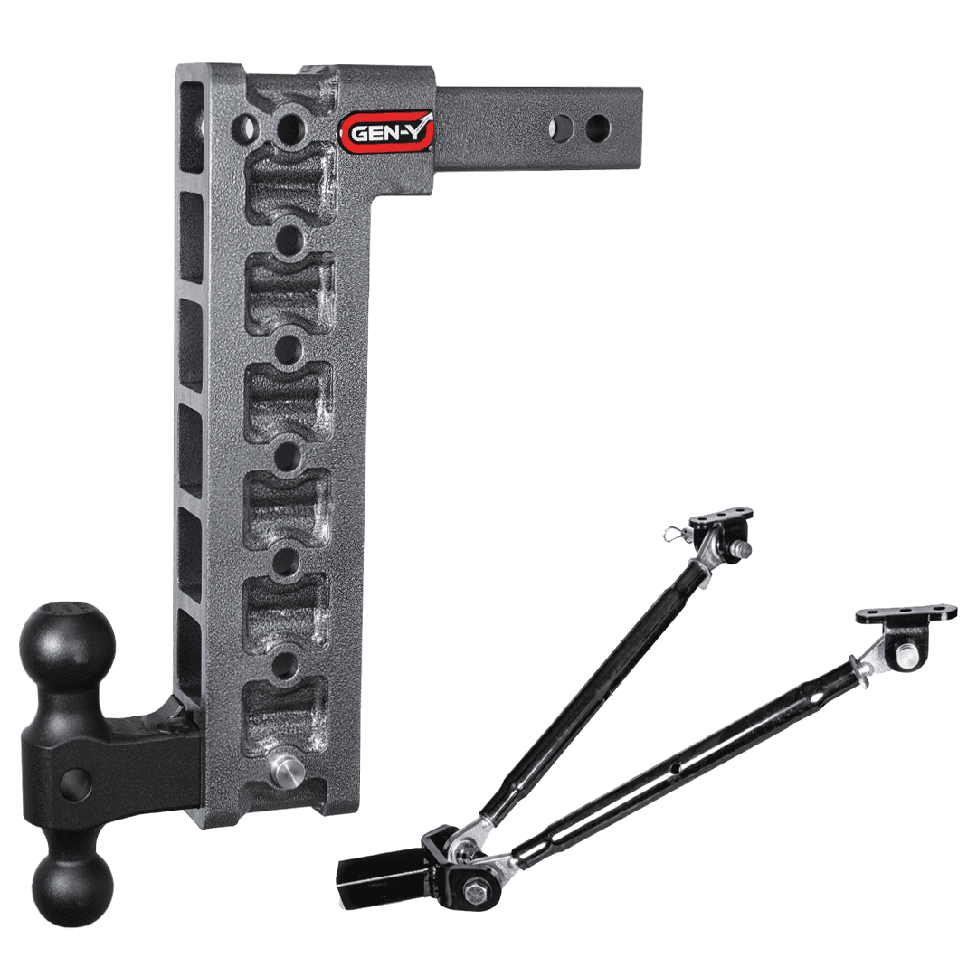 GEN-Y GH-517 MEGA-DUTY Adjustable 15" Drop Hitch with GH-051 Dual-Ball ...