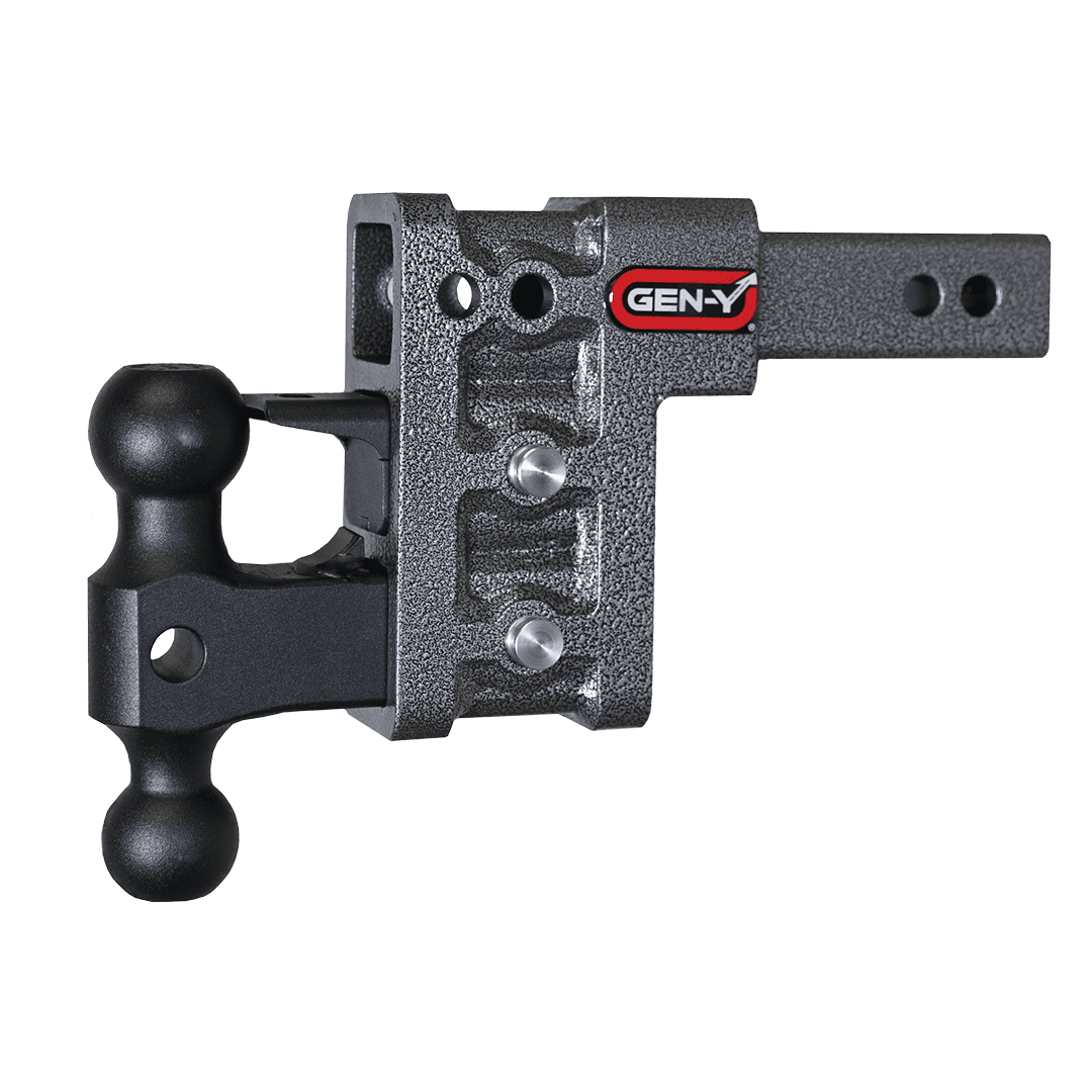 GEN-Y GH-523 MEGA-DUTY Adjustable 5" Drop Hitch with GH-051 Dual-Ball ...