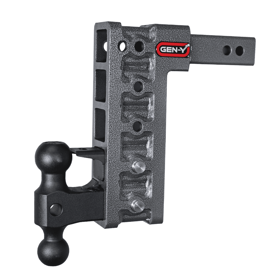 GEN-Y GH-525 MEGA-DUTY Adjustable 10" Drop Hitch with GH-051 Dual-Ball ...
