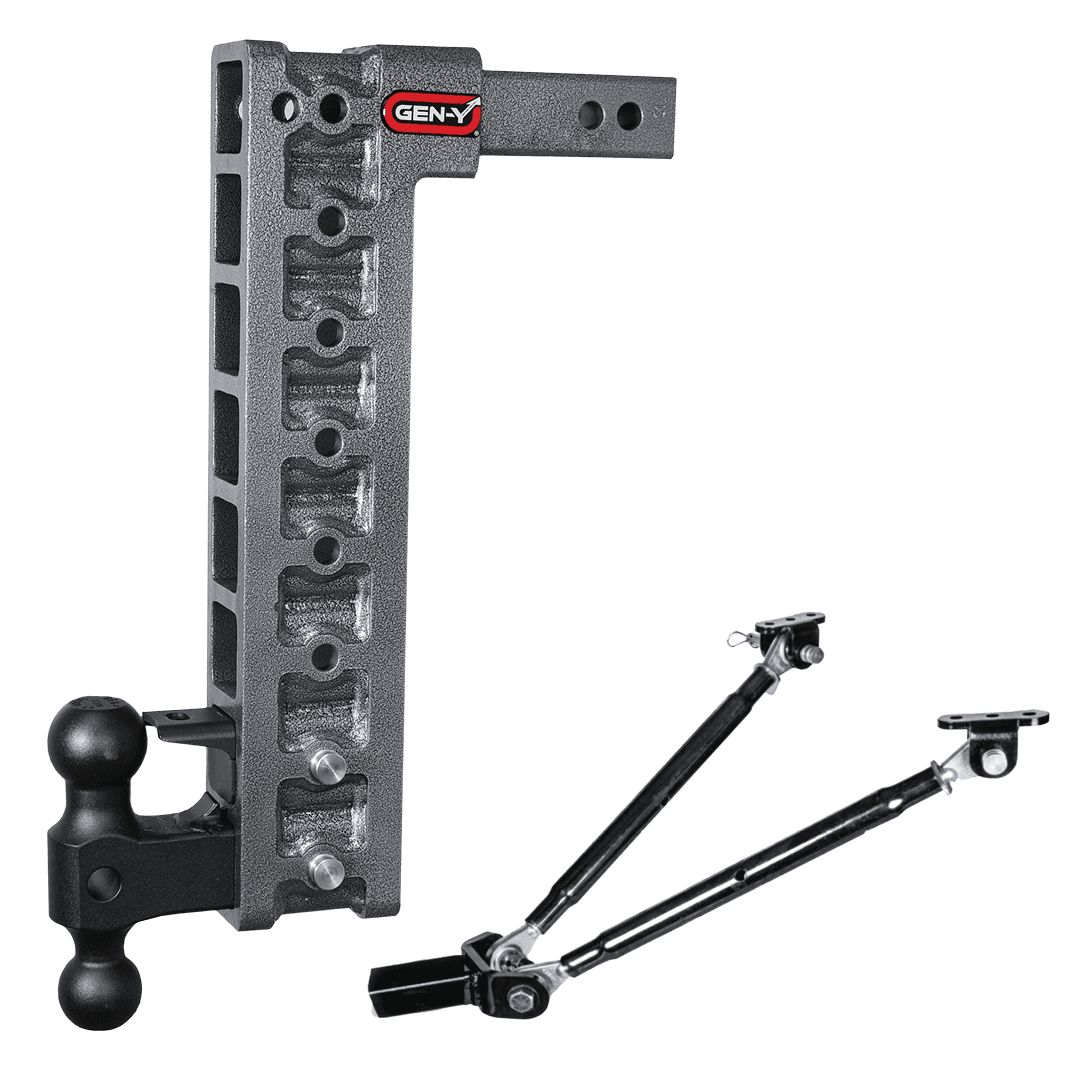 GEN-Y GH-528 MEGA-DUTY Adjustable 17.5" Drop Hitch with GH-051 Dual ...
