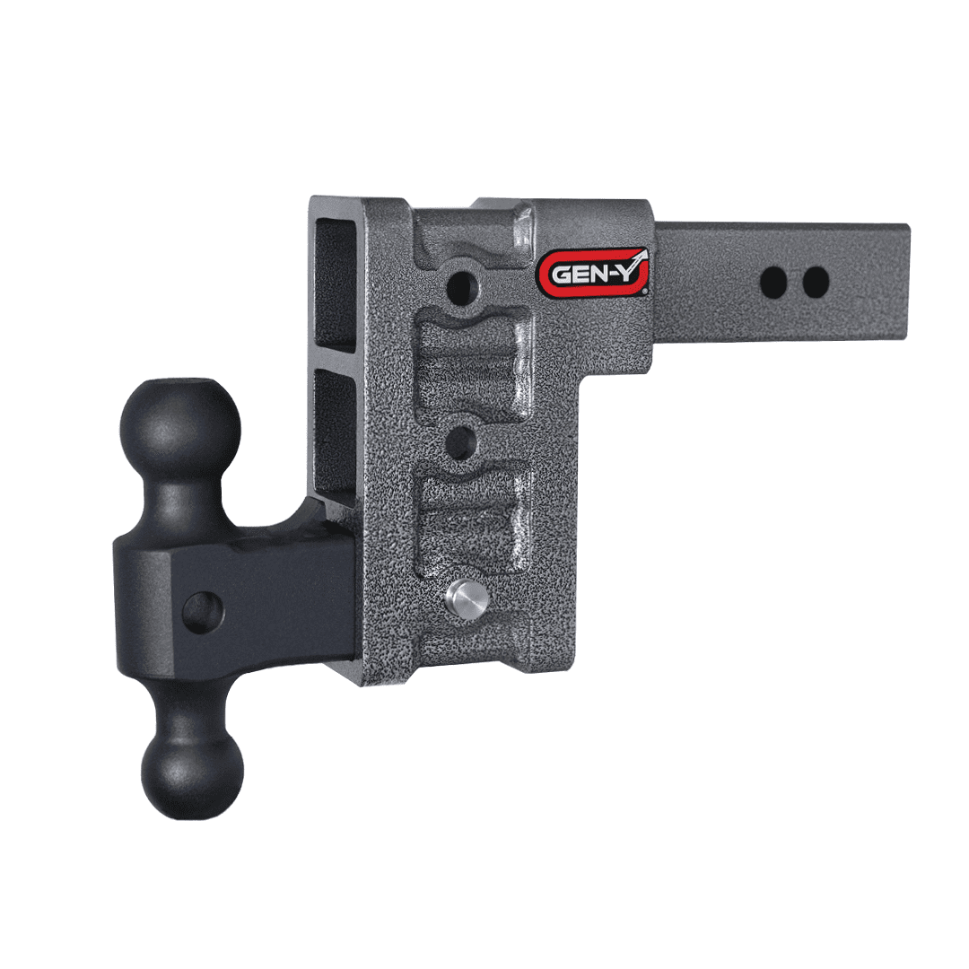GEN-Y GH-613 MEGA-DUTY Adjustable 6" Drop Hitch with GH-061 Dual-Ball ...