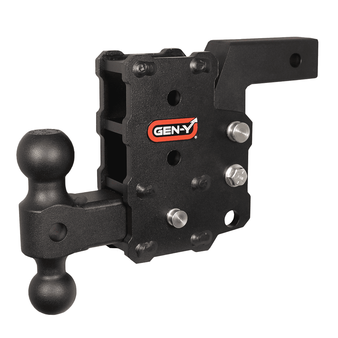GEN-Y Phantom Folding Drop Hitch, 6" Drop with Dual-Ball Mount, 2 ...