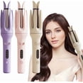 Hair Curler, Double Ceramic Curling Irons with 1.5" Rotating Barrel, 4 ...