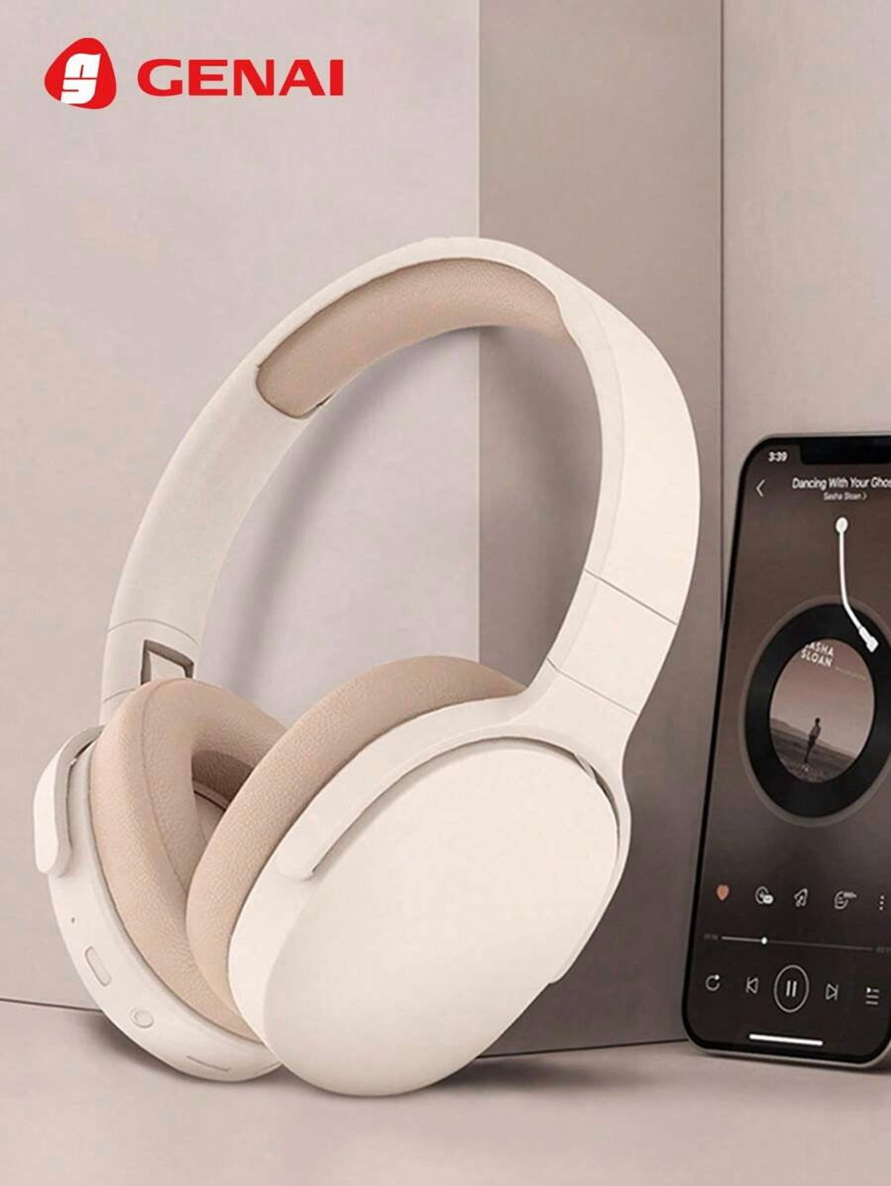 GENAI Wireless On-Ear Headphones with Mic | Hi-Fi Stereo, Foldable ...