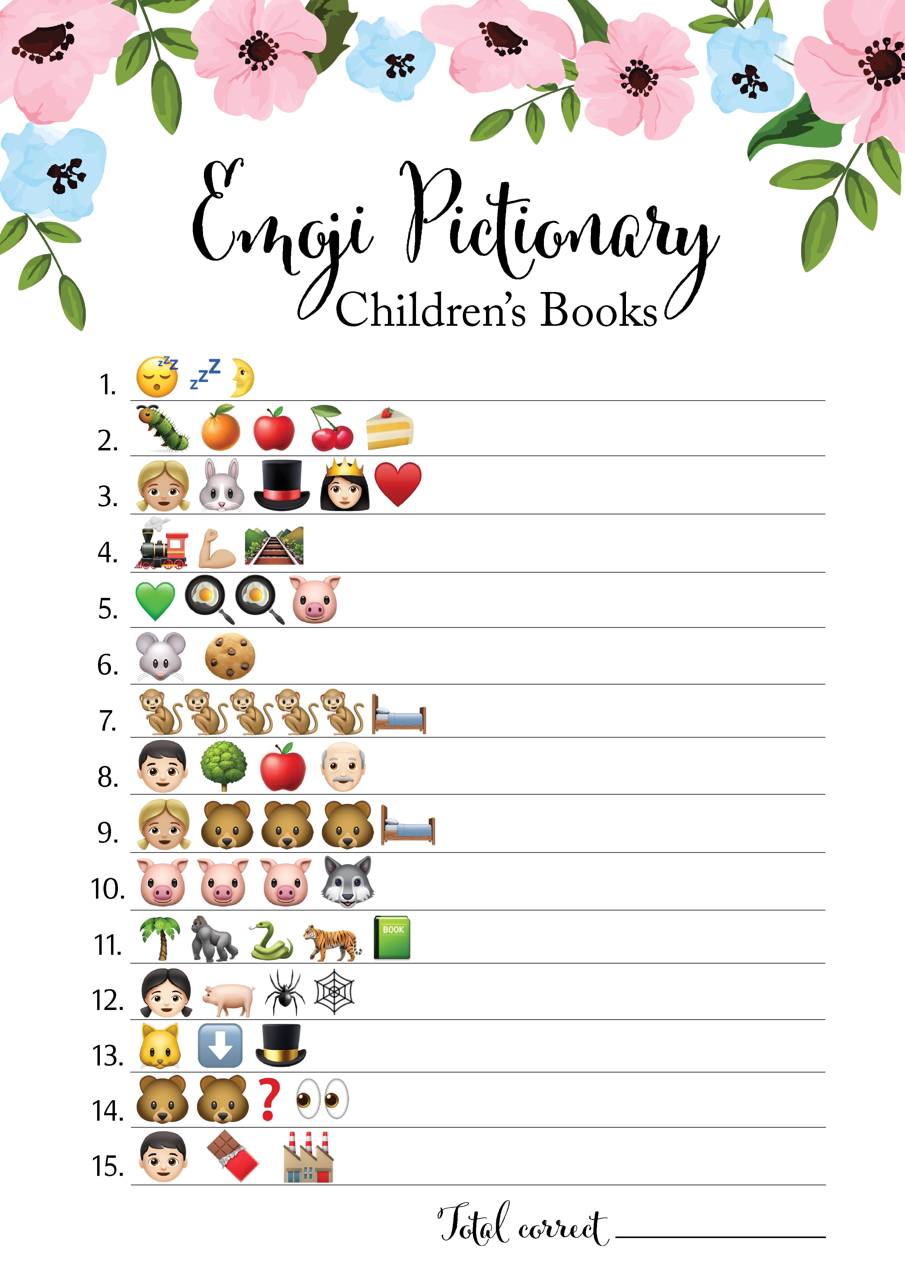 GENDER REVEAL Party Game — Pack of 25 — Emoticons Pictionary Children's ...