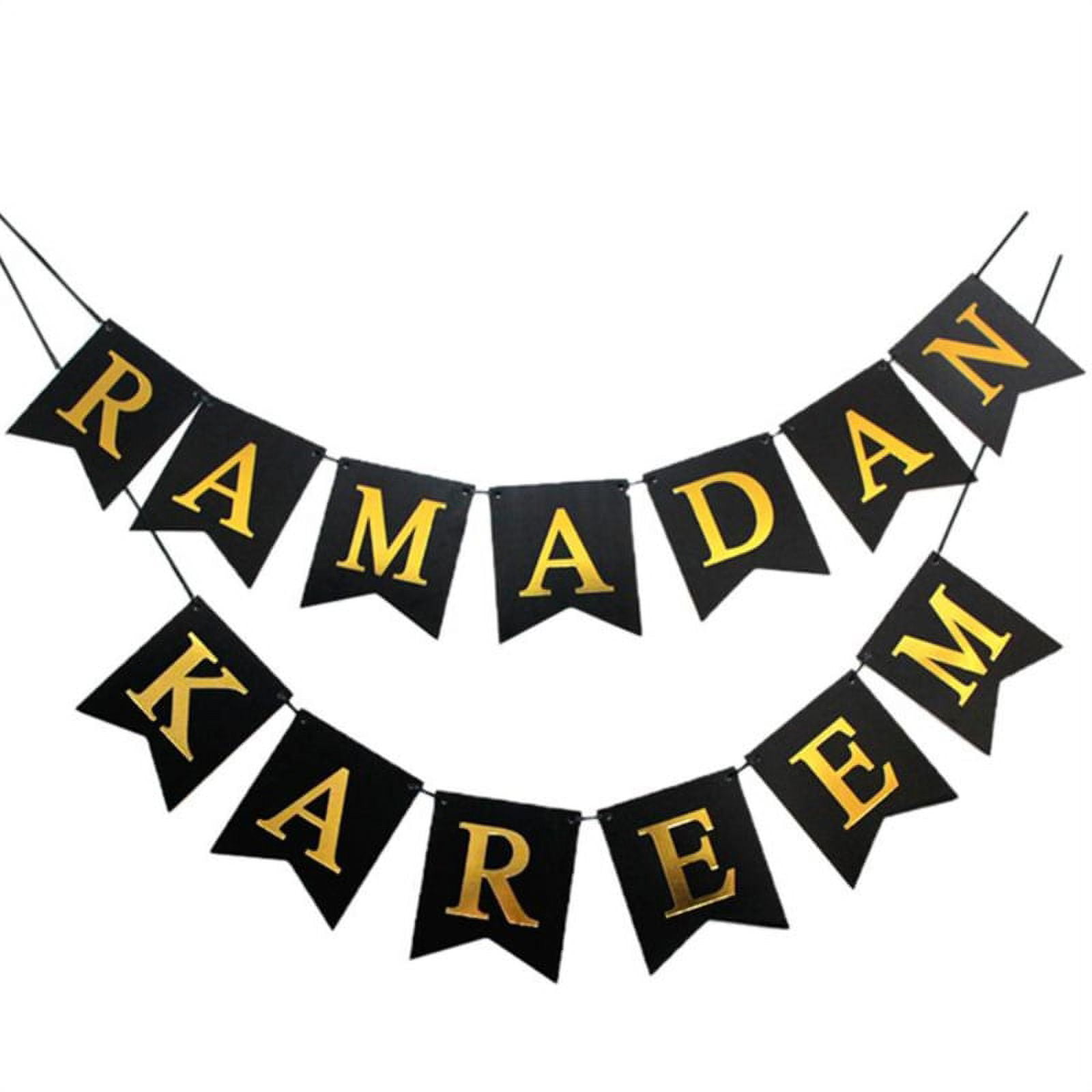 GENEMA 1 Set Paper Eid Mubarak Hanging Banner Ramadan Party Decoration ...