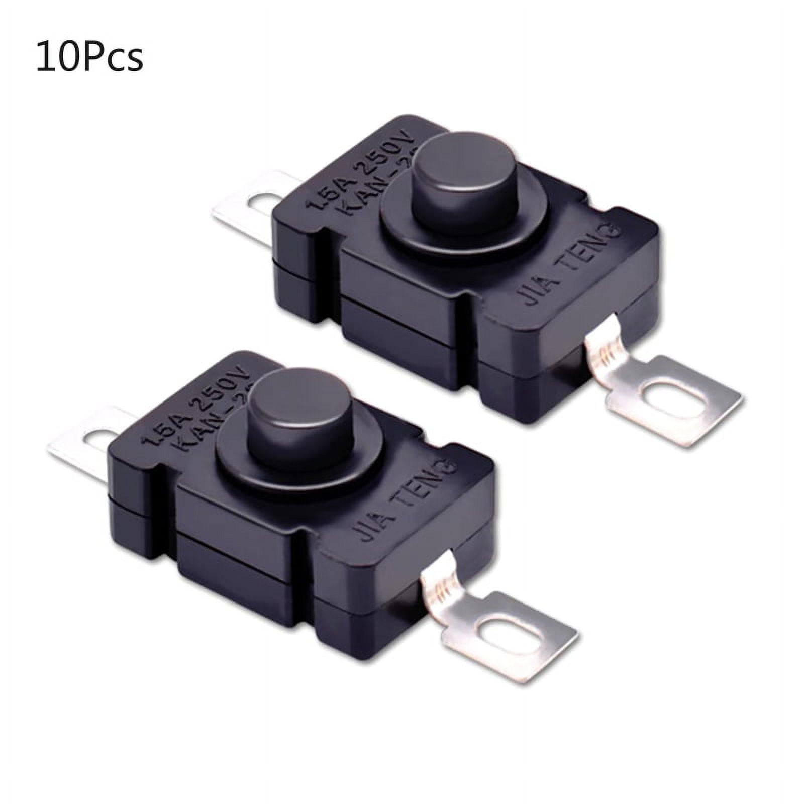 GENEMA 10 PCS Latching Push Button Switch Flashlight Mini On/Off Self ...