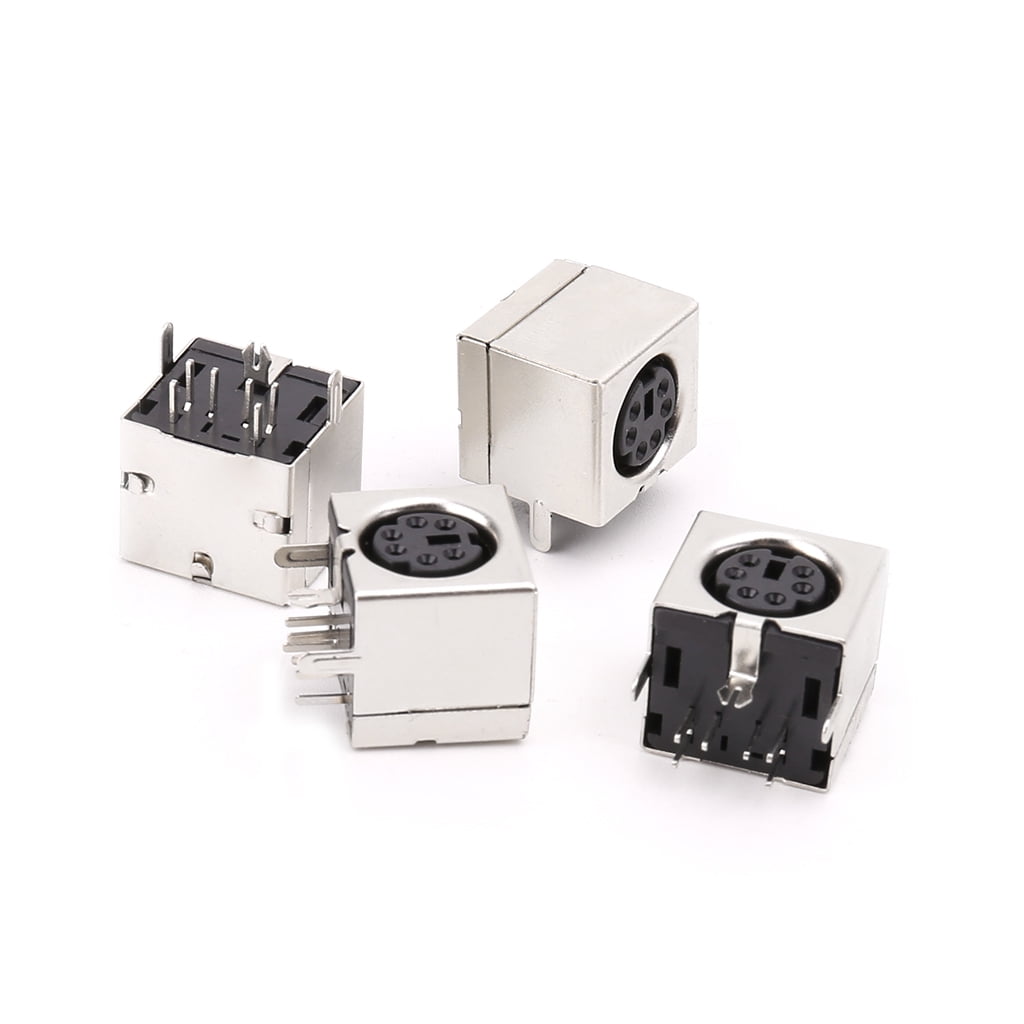 GENEMA 10pcs Mini 6-pin Din Socket Connectors PS-2 Female Plug PCB ...