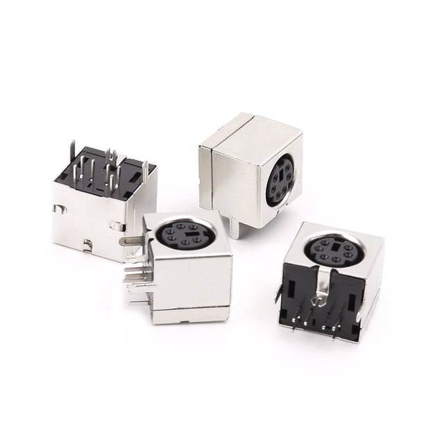 GENEMA 10pcs Mini 6-pin Din Socket Connectors PS-2 Female Plug PCB ...