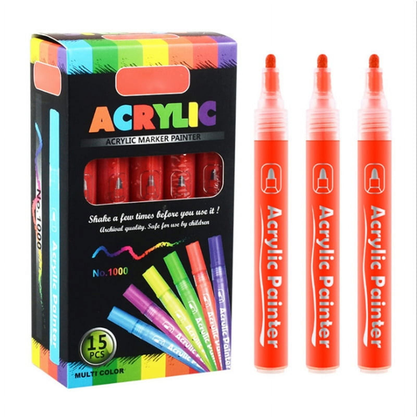 GENEMA 15 Pcs Art Body Painting Pens Soft Head Graffiti Washable ...