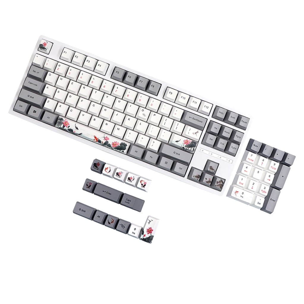GENEMA 18Key PBT Keycap Set for Mechanical Keyboards Dye Sublimations Nobori Carp For ...