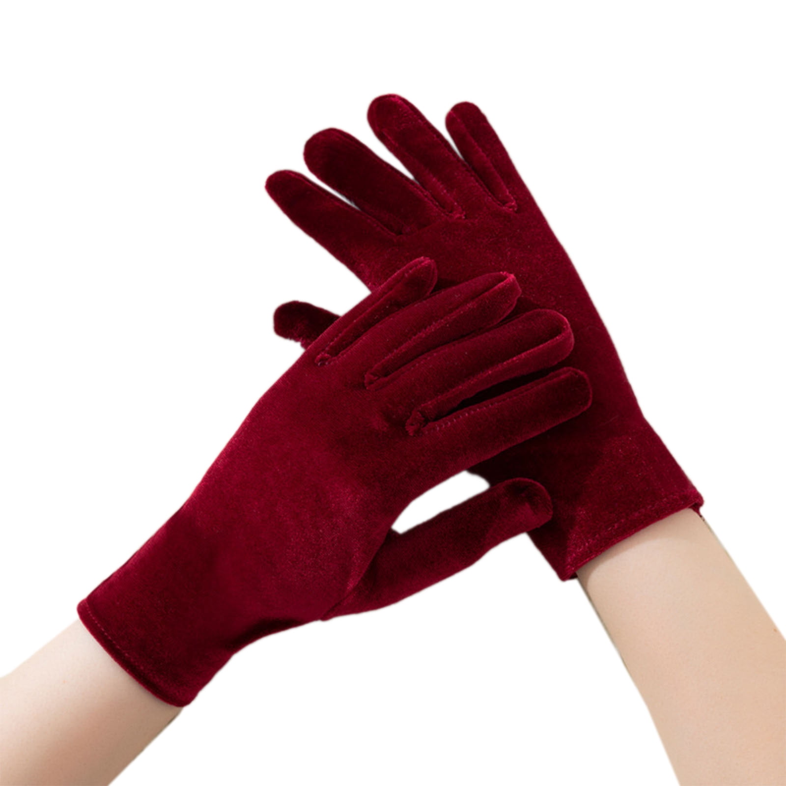 GENEMA 22cm Short Flapper Evening Opera Velvet Multi Gloves for Women ...