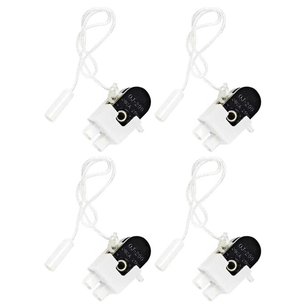 GENEMA 4Pcs Practical Pull Chain Switches for Lighting Fixtures Ceiling ...
