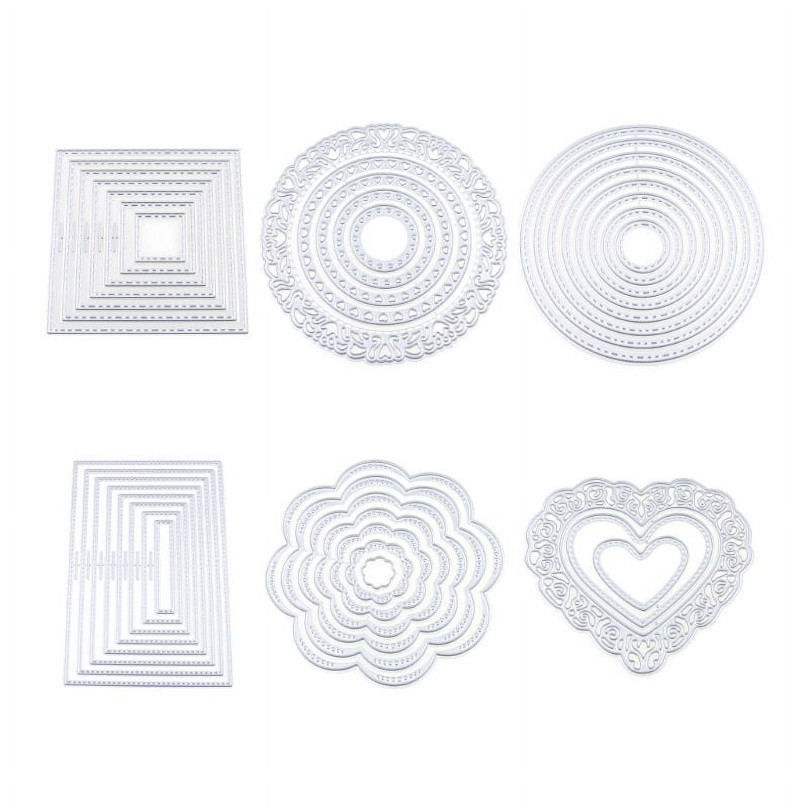 GENEMA 6 Sets Cutting Dies Cut Metal Scrapbooking Stencils Nesting Die ...