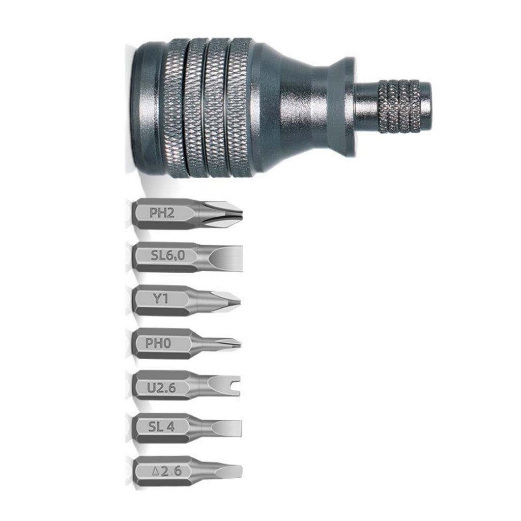 GENEMA 7 in 1 Mini Screwdriver Aluminum Screwdriver 1/4inch Magnetic ...