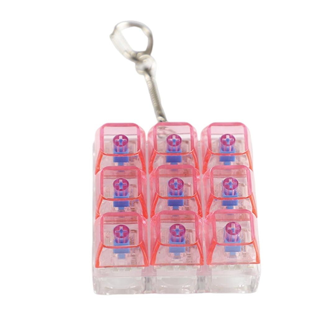 GENEMA 9 Key Mechanical Keycap Fidgets Toy With LED Light Stress Relief ...