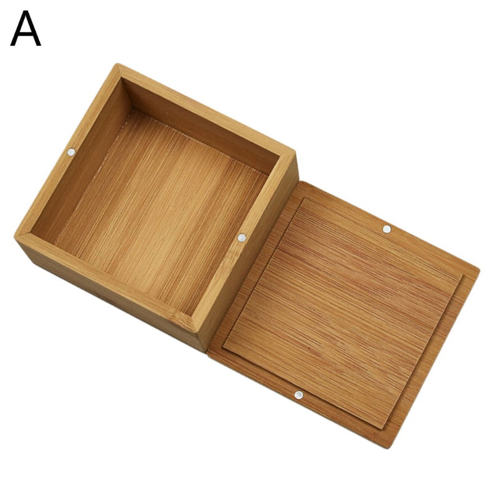 GENEMA Bamboo Cards Storage Box Desktop Poker Playing Card Box ...