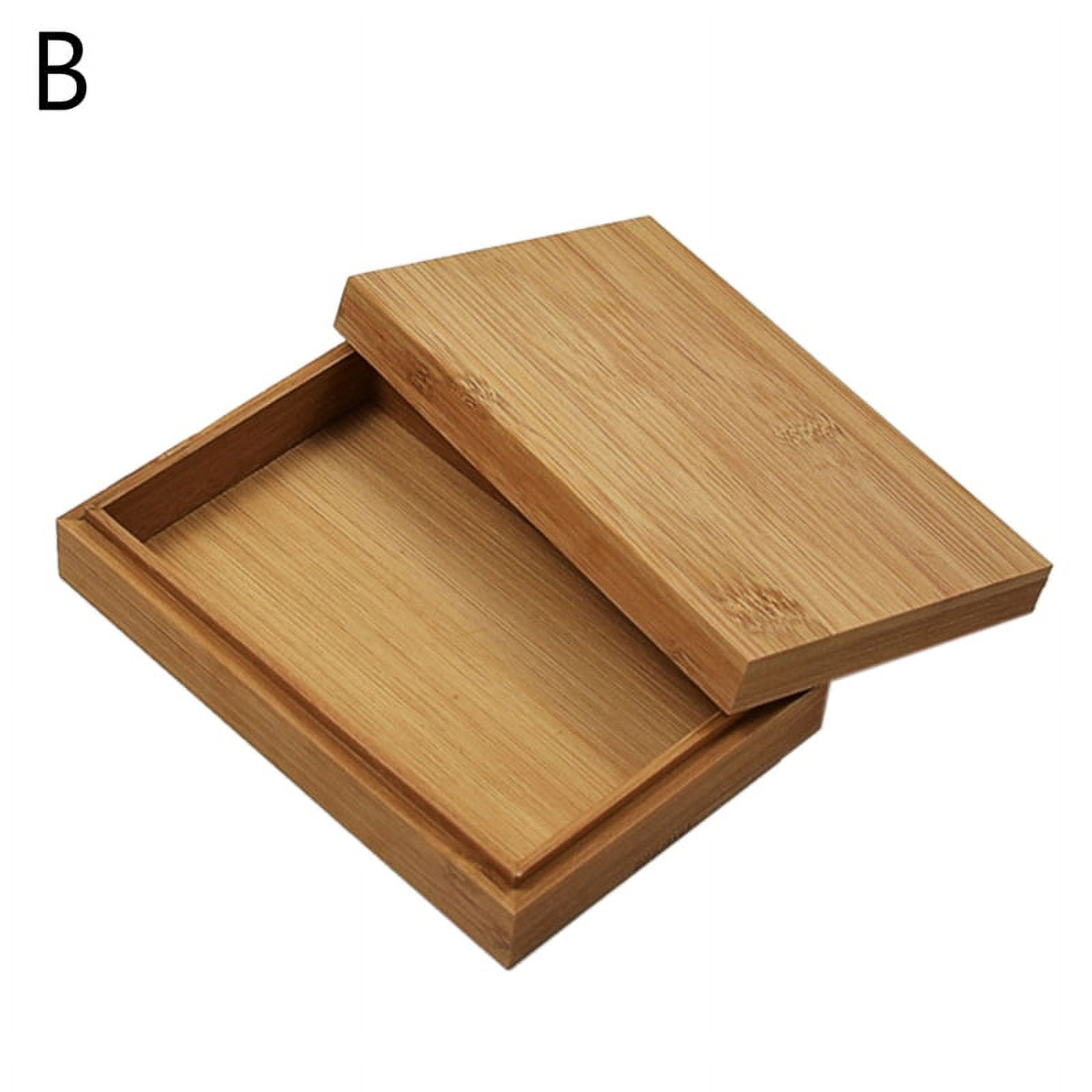 GENEMA Bamboo Cards Storage Box Desktop Poker Playing Card Box ...