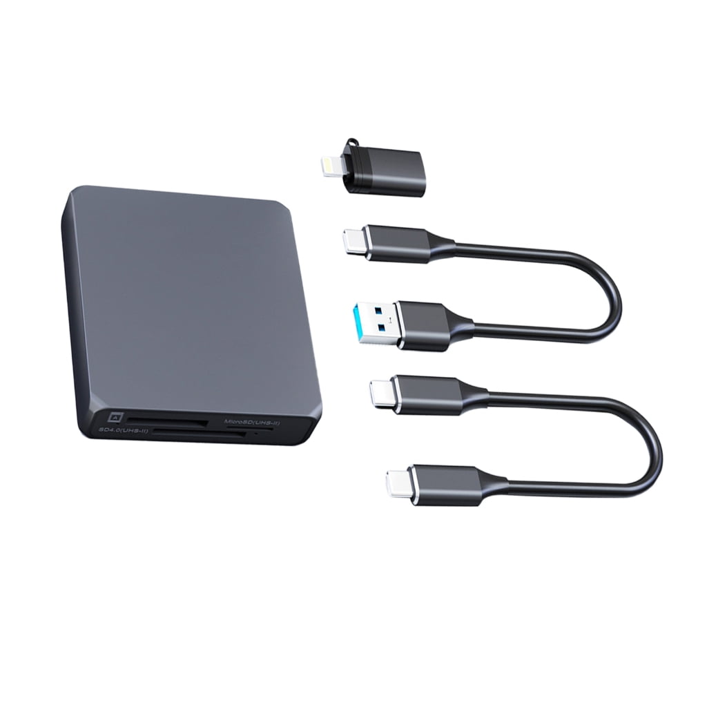 GENEMA Card Reader USB 3.2 Memory Card Reader 3 Cards Simultaneously ...