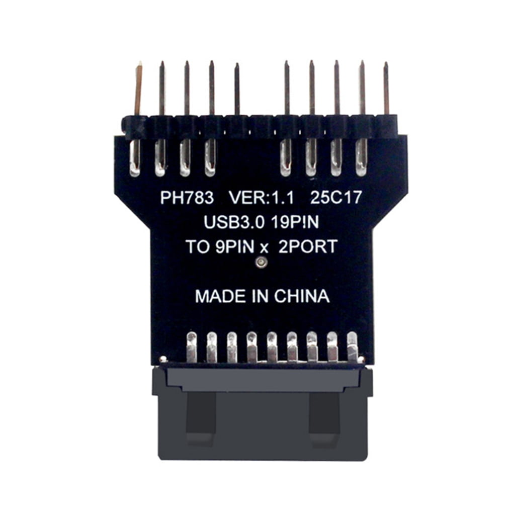 GENEMA Double USB2.0 9Pin Expansion Adapter For 19Pin Motherboard ...