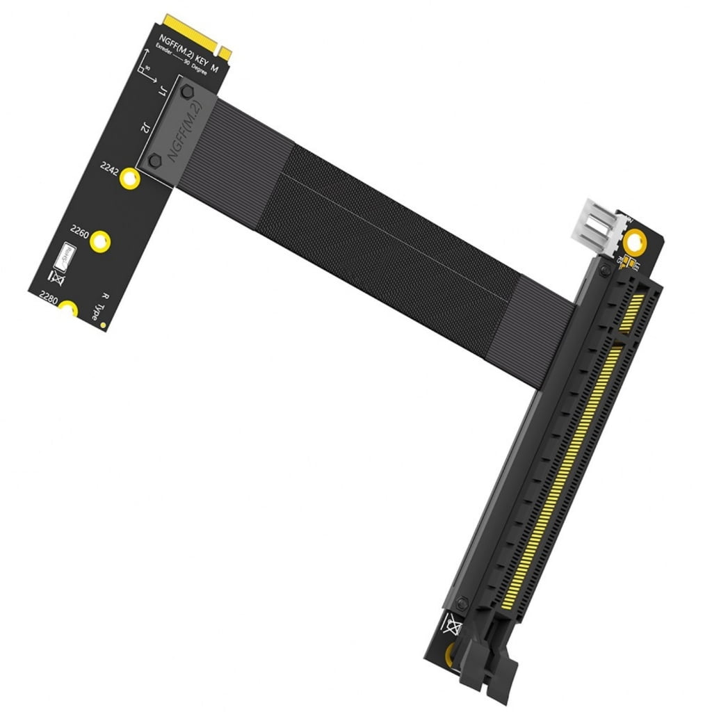 GENEMA Extension Cable M.2 NGFF Nvme Key M to PCIE X16 Graphics Card ...