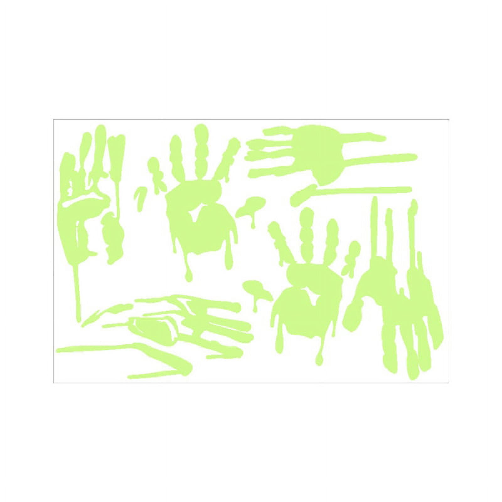 GENEMA Halloween Luminous Bloody Handprint Footprint Wall Sticker for ...