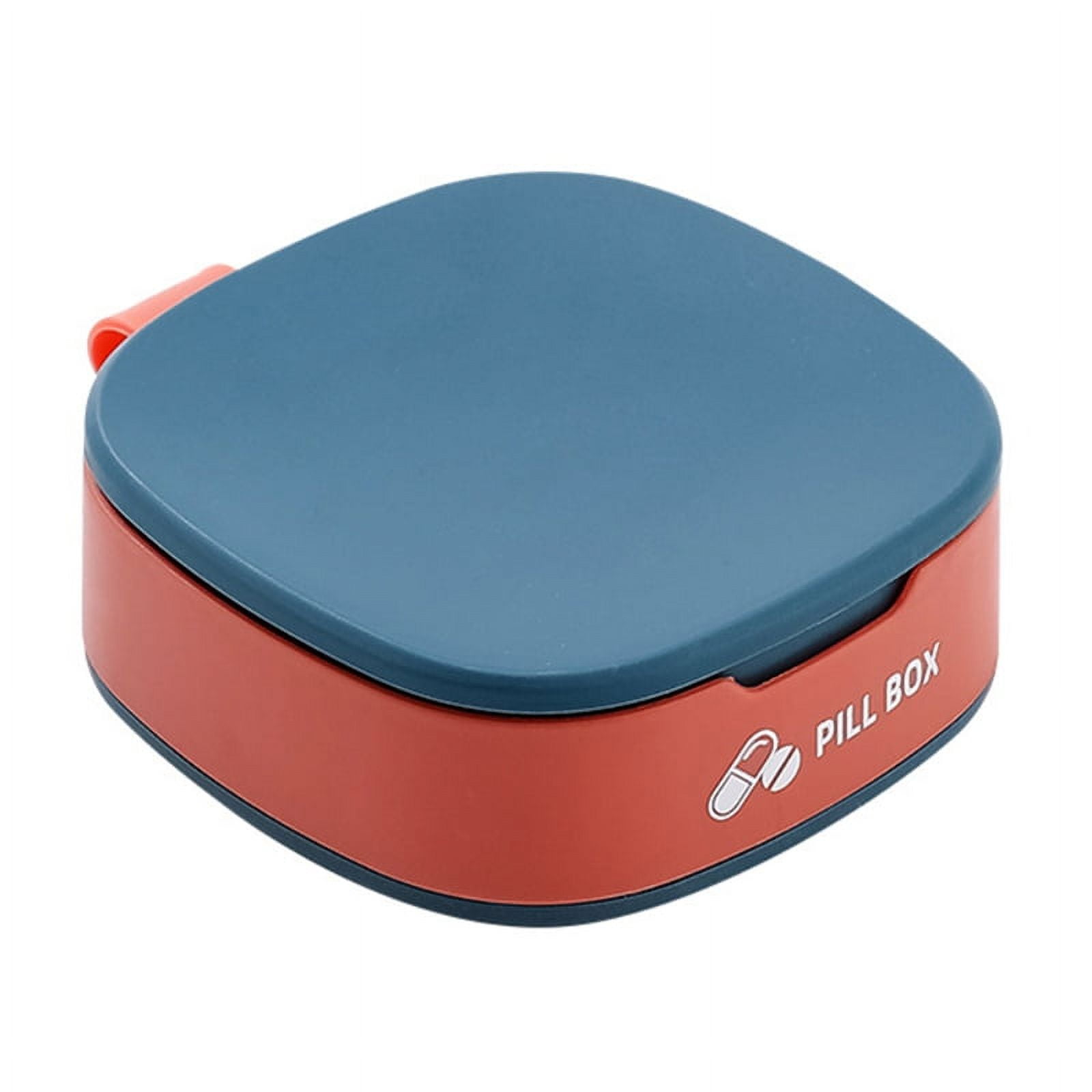 GENEMA Mini Square Pill Box with 4 Compartments Portable Small Medicine ...