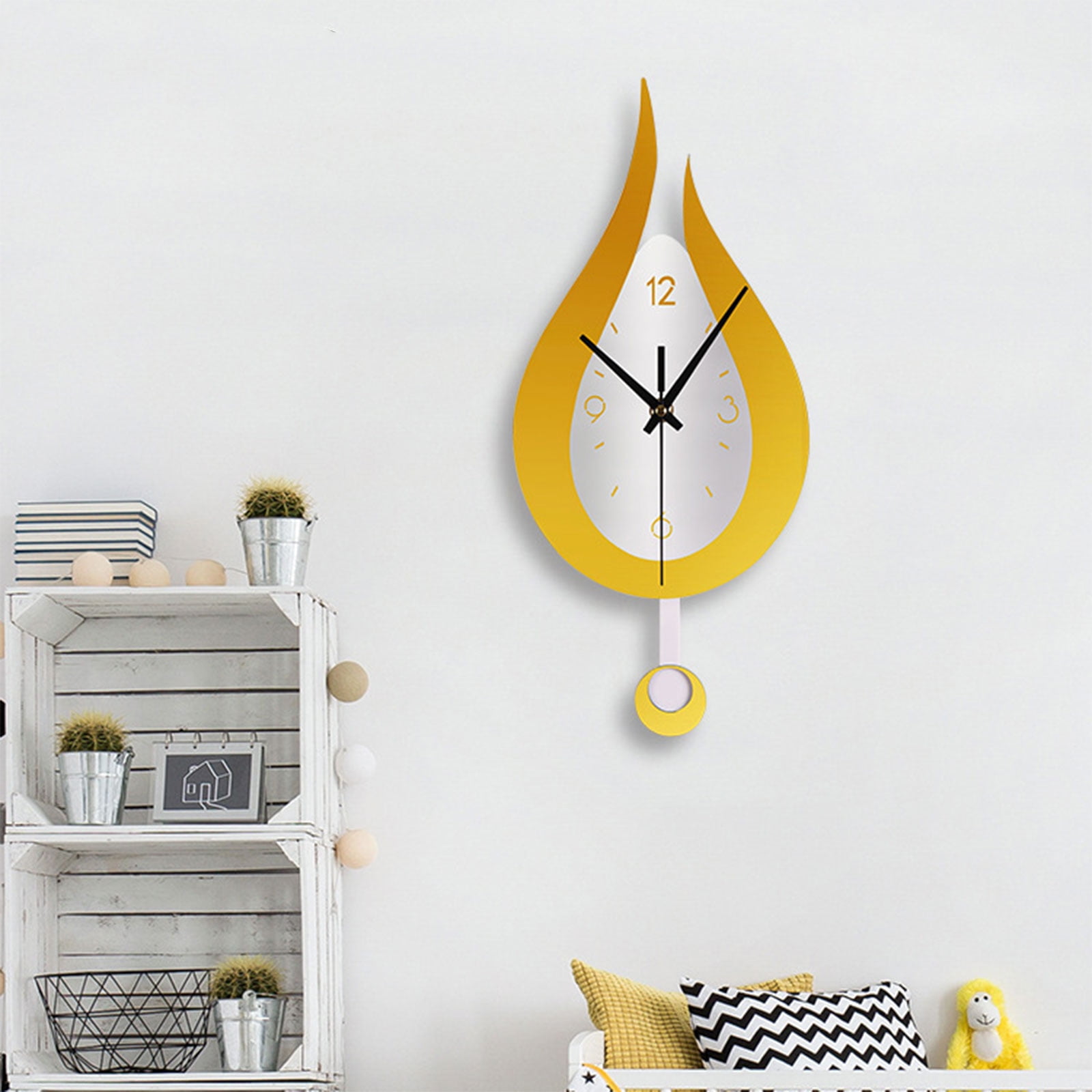 GENEMA Modern Water Dropping Design Wall Clock Creative Acyrlic ...