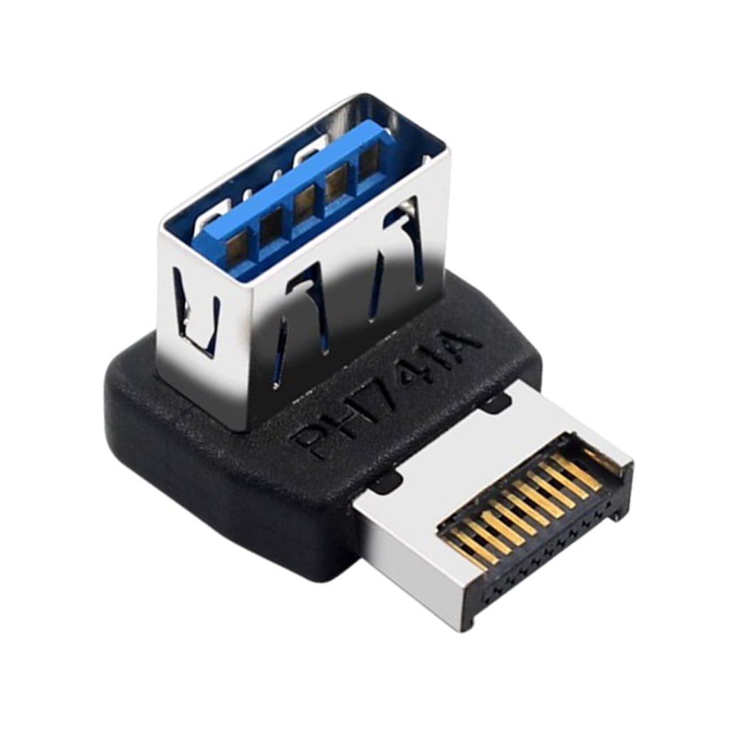 GENEMA Motherboard USB 3.1 Front Panel Type E Adapter 90 Degree Angled ...