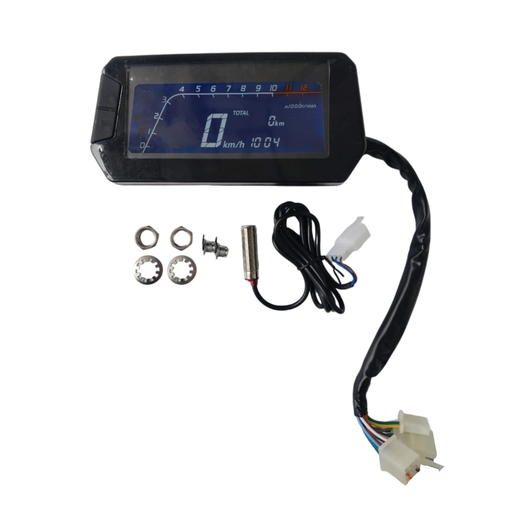 GENEMA Multifunction Motorcycle LCD Meter Including Speed Mileage Fuel ...