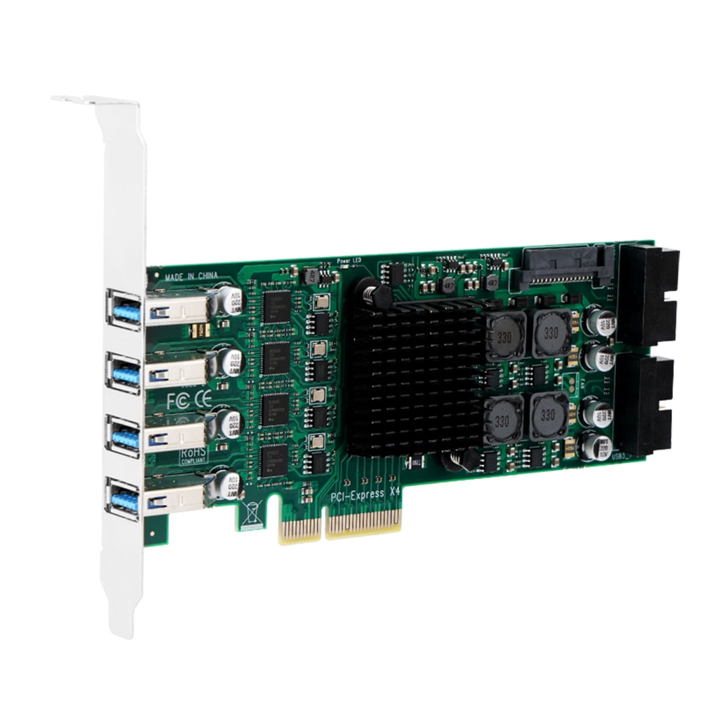 GENEMA PCI-E to 8 Ports USB 3.0 Expansion Card 4-Channel PCI for ...