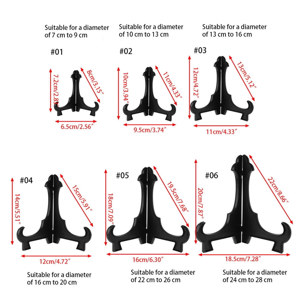 GENEMA Plastic Easels Display Plate Holder Picture Frame Photo Pedestal ...