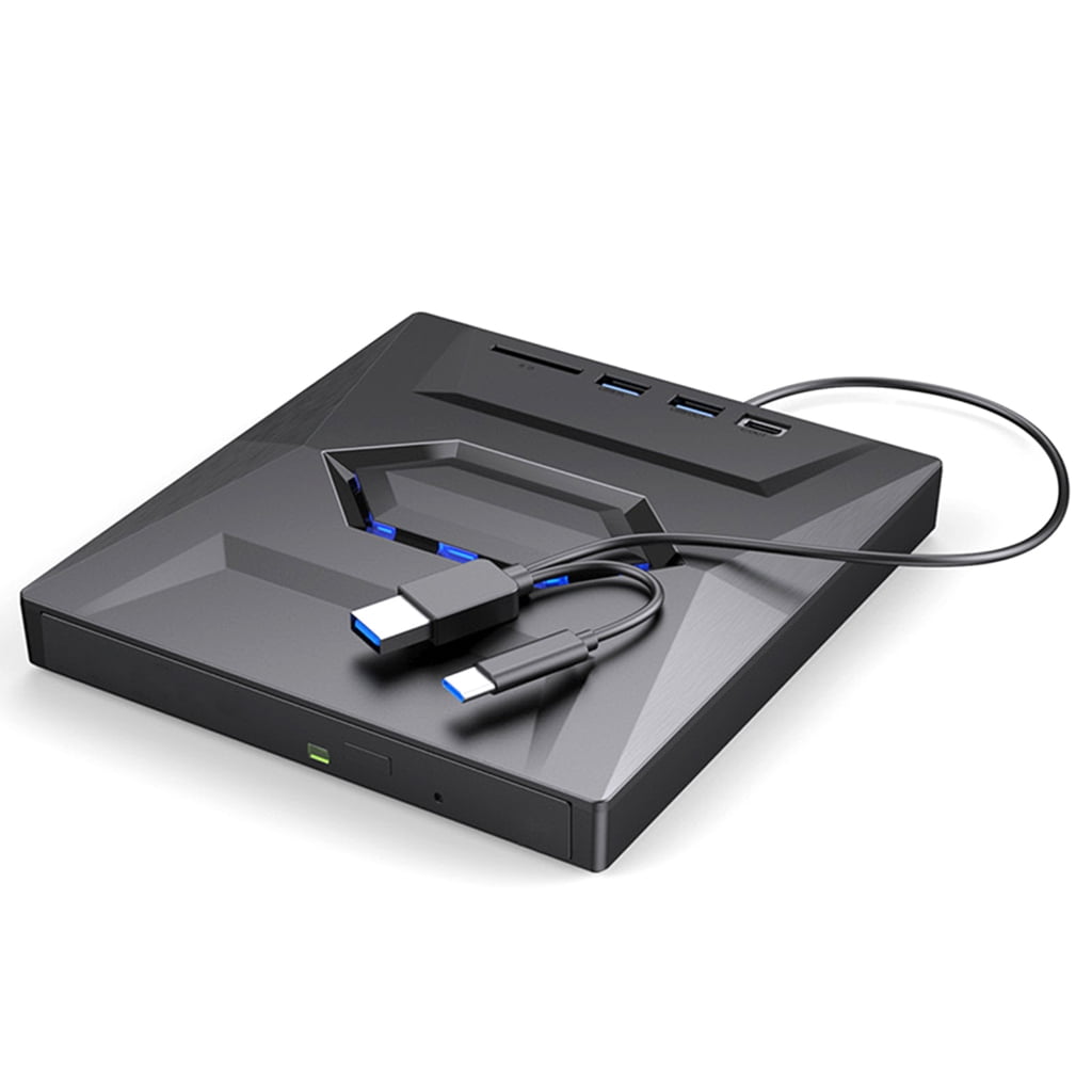 GENEMA Portable DVD Burners External Drive with Card Slot for Laptop ...