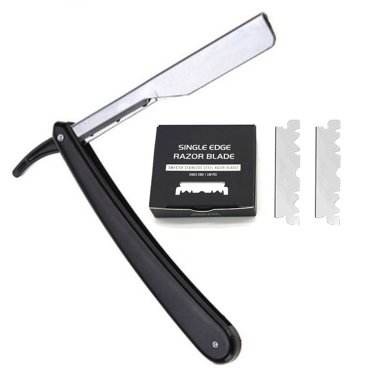 Brown Stainless Steel Professional Barber Straight Edge Razor with 15 ...