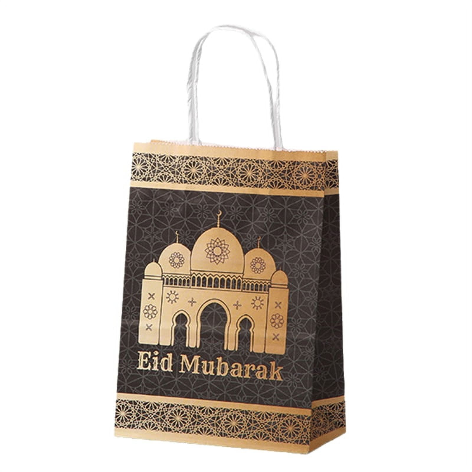 GENEMA Ramadan Gift Bags with Handle 12 Pcs Muslim Eid Mubarak Kraft ...