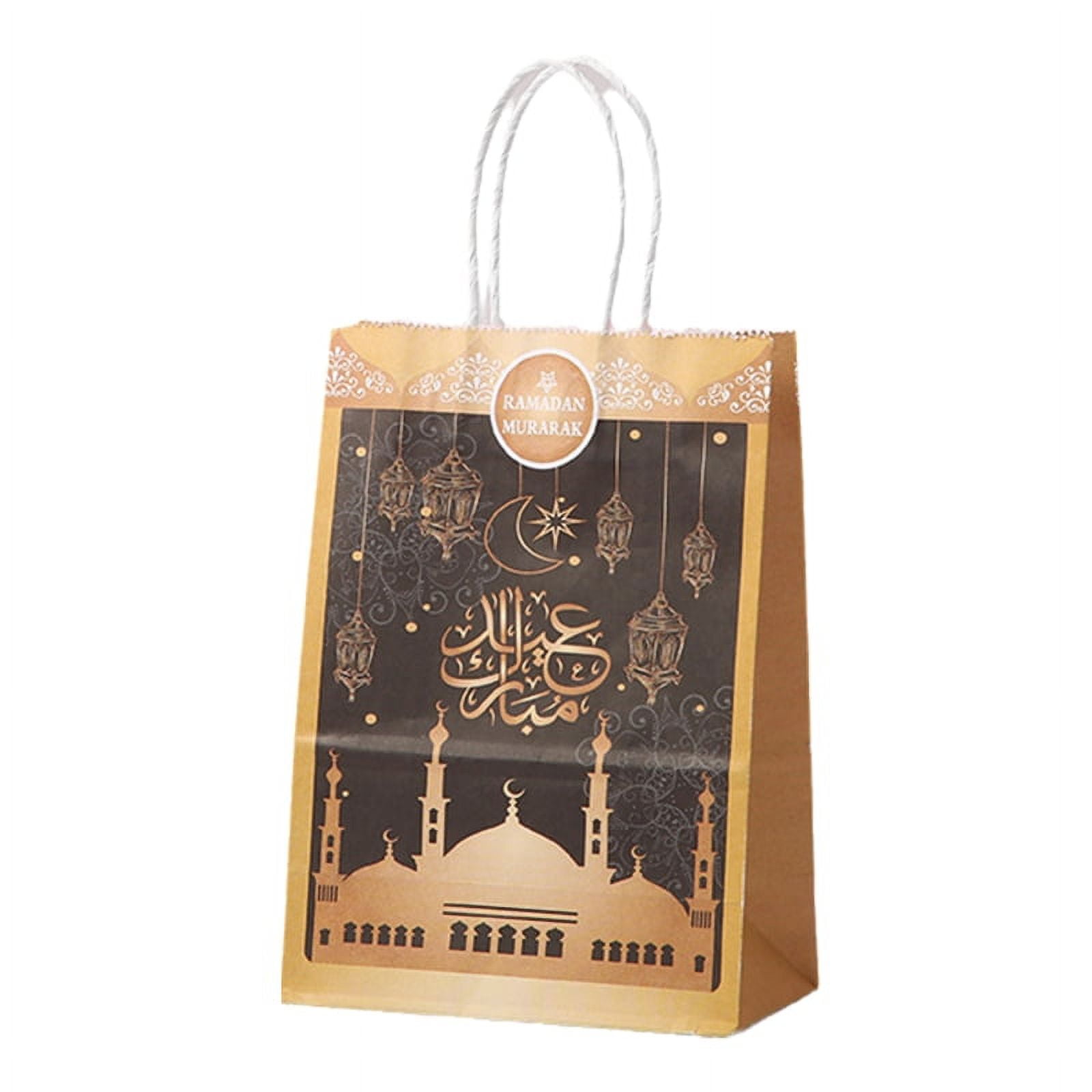 GENEMA Ramadan Gift Bags with Handle 12 Pcs Muslim Eid Mubarak Kraft ...