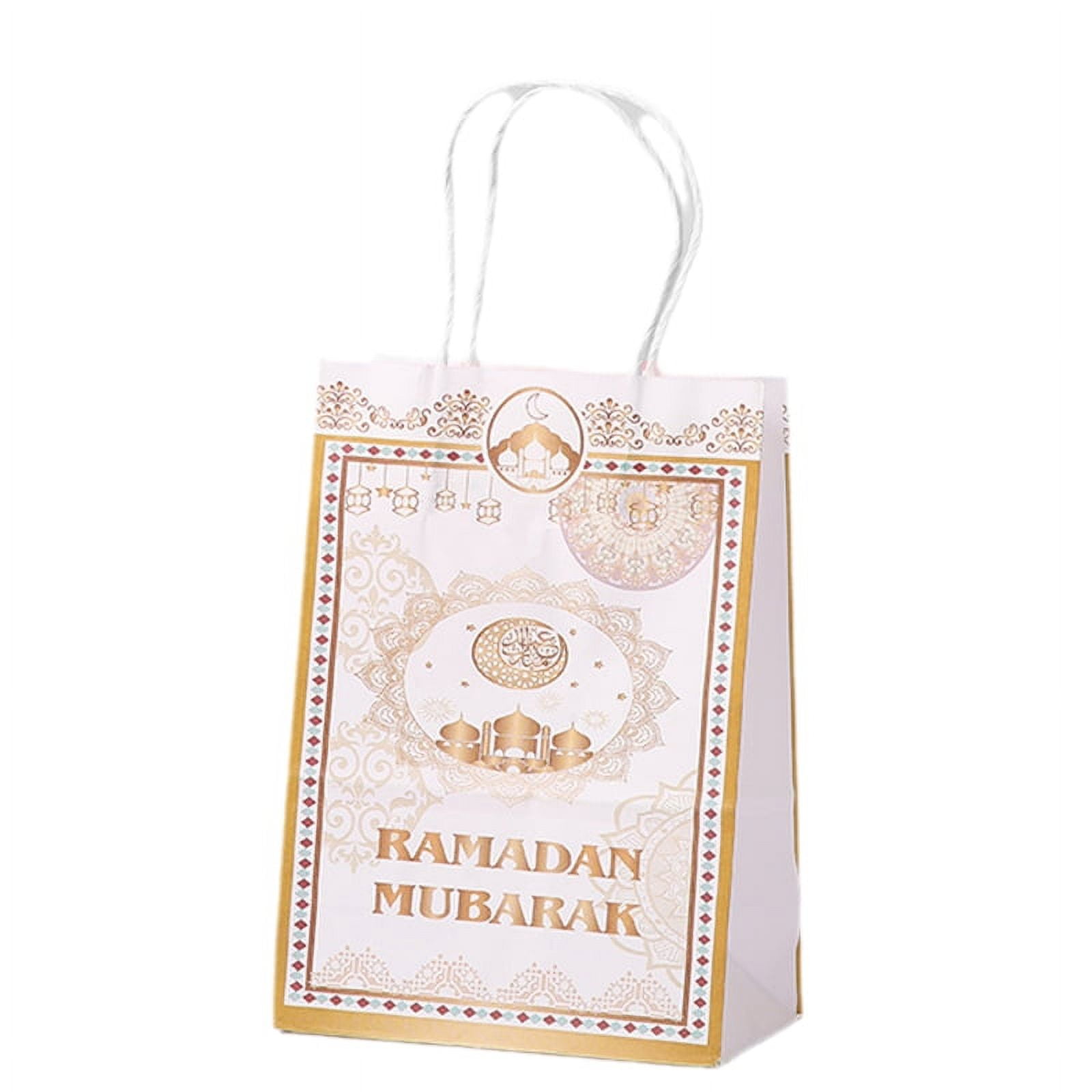 GENEMA Ramadan Gift Bags with Handle 12 Pcs Muslim Eid Mubarak Kraft ...