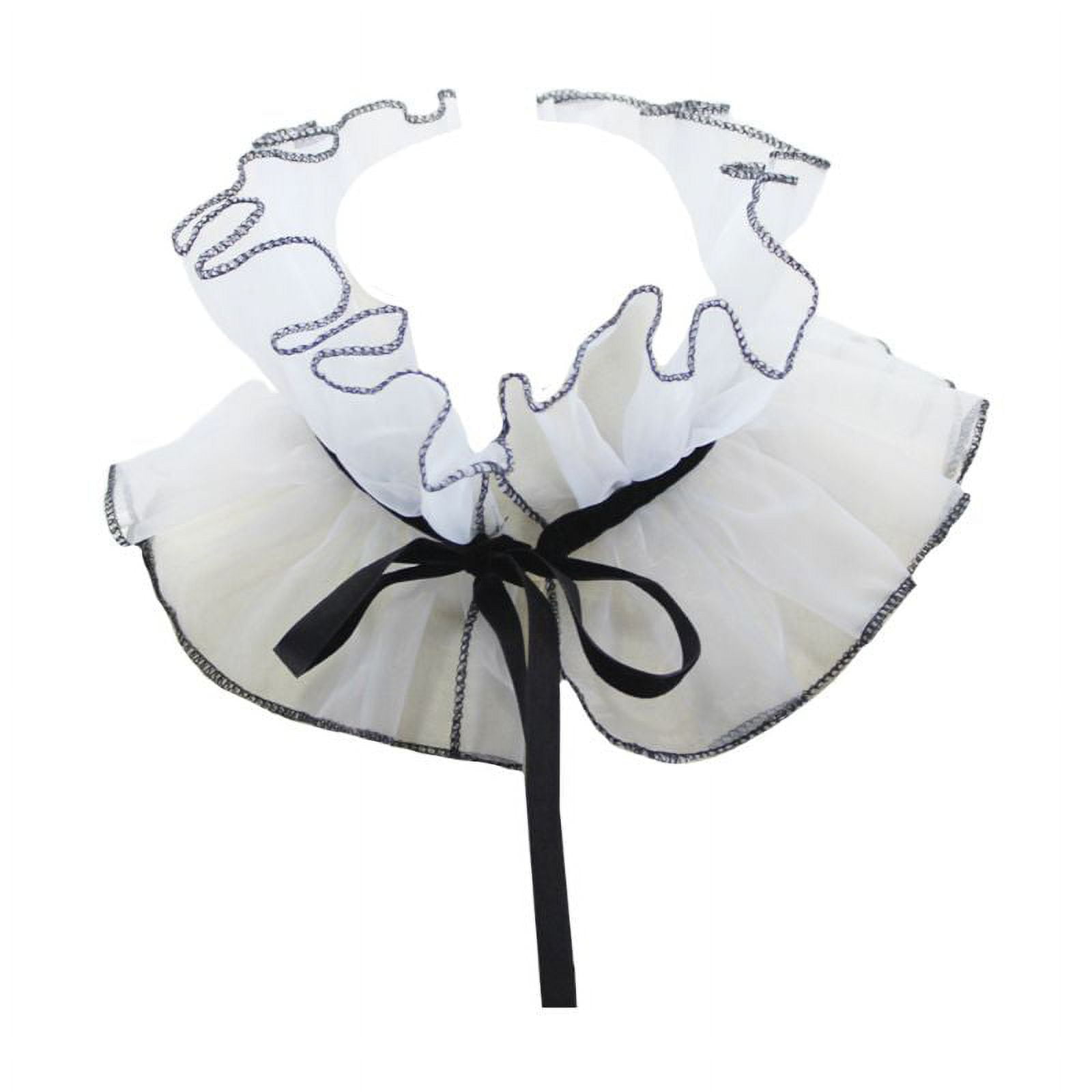 GENEMA Victorian Vintage Organza Agaric Ruffles Stand Fake Collar ...