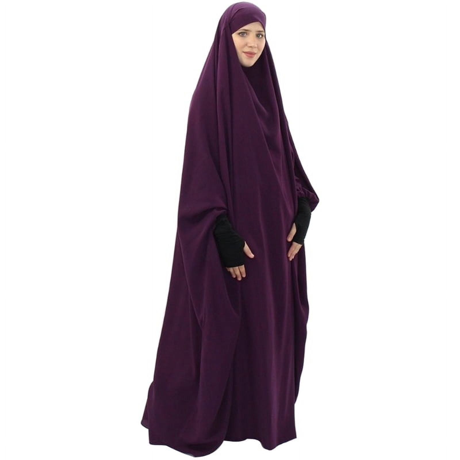 Genema Women Muslim One Piece Prayer Dress Full Cover Hooded Islamic