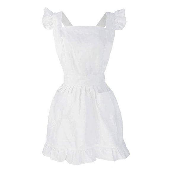 White Apron Ruffles