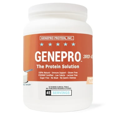 Free Shipping! GENEPRO Gen3 UNFLAVORED PROTEIN without Immunolin Size ...