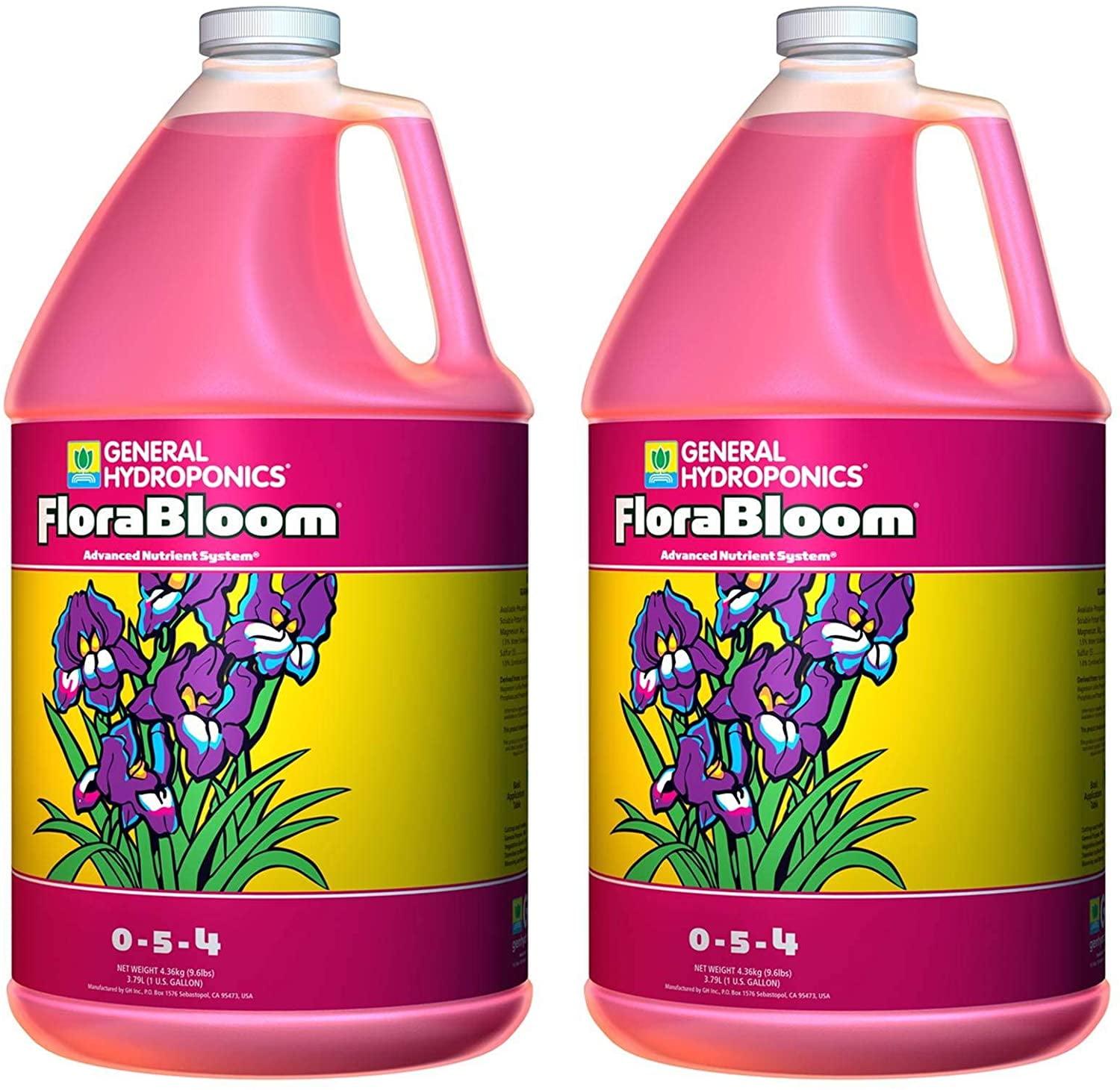 GENERAL HYDROPONICS (2) Gallons of FloraBloom Liquid Plant Grow Formula ...