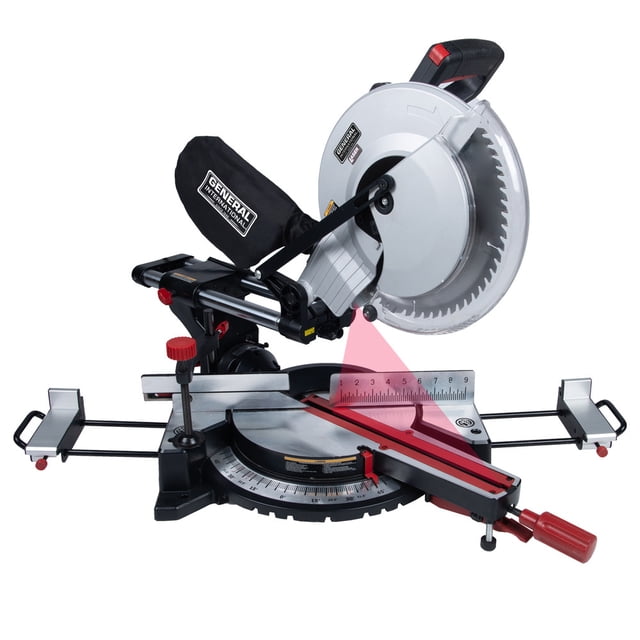 GENERAL INTERNATIONAL 12 inch Sliding Compound Miter Saw - Walmart ...