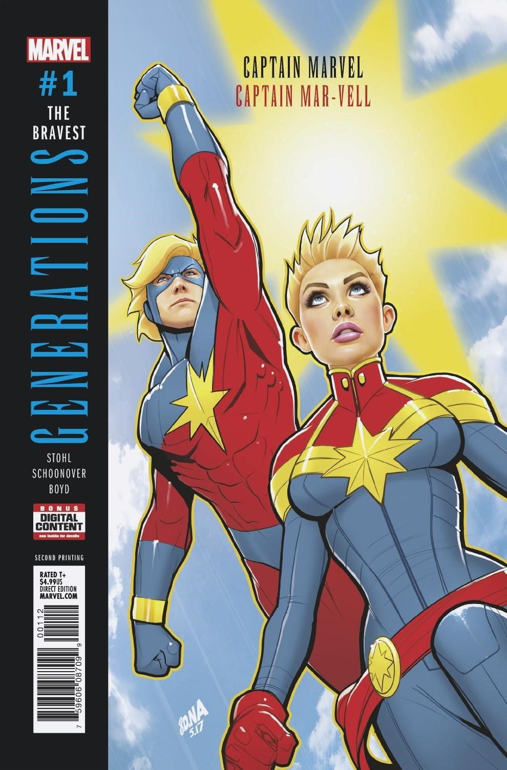 GENERATIONS CAPT MARVEL & CAPT MAR-VELL #1 2ND PTG NAKAYAMA Marvel Comics Comic Book - Walmart.com