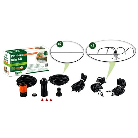 Elgo 2-in-1 Watering Kit Combo, Micro Sprinklers and 82' Drip Line ...