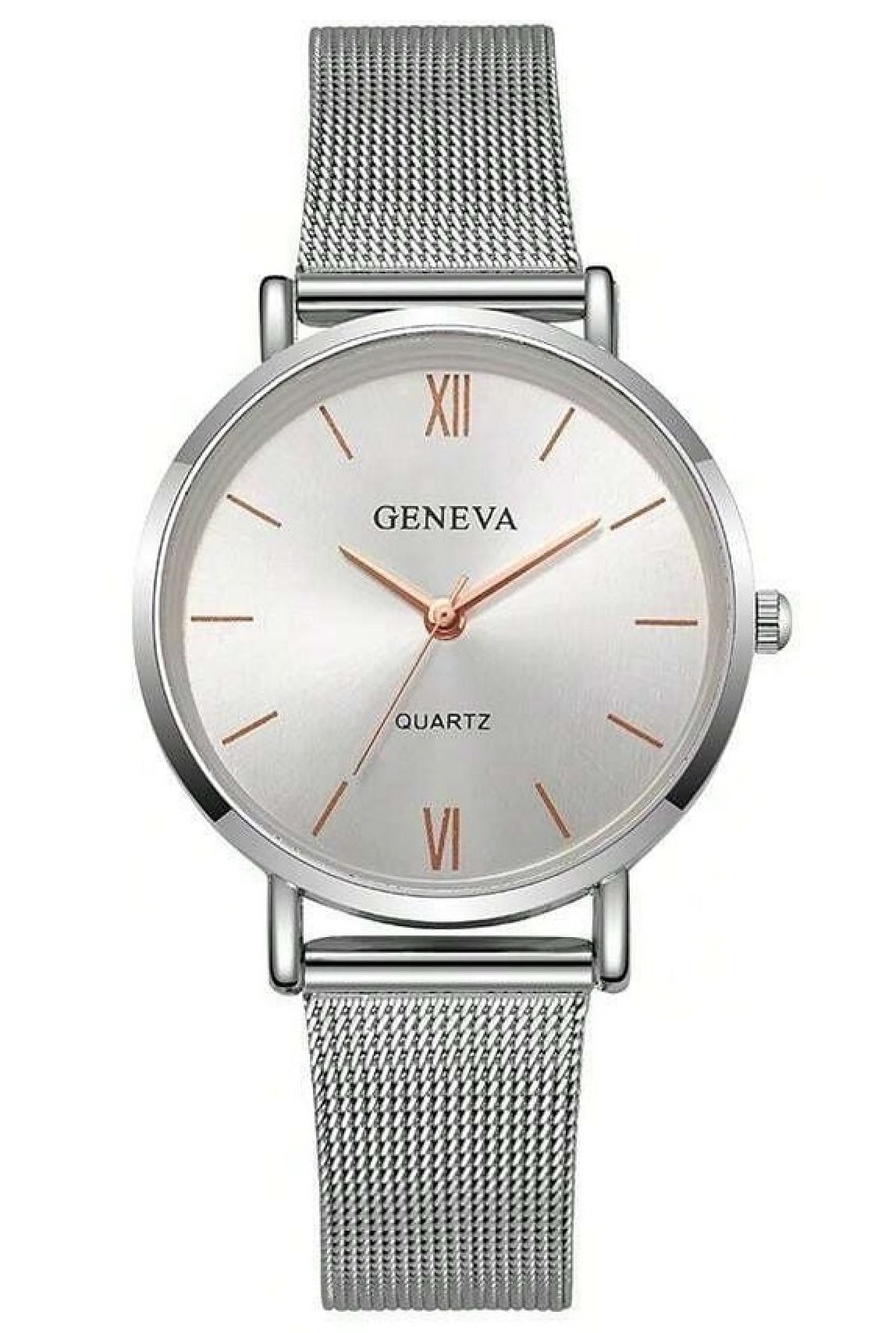 GENEVA Classic Luxury Collection Platinum Silver Colour 35mm Pink ...