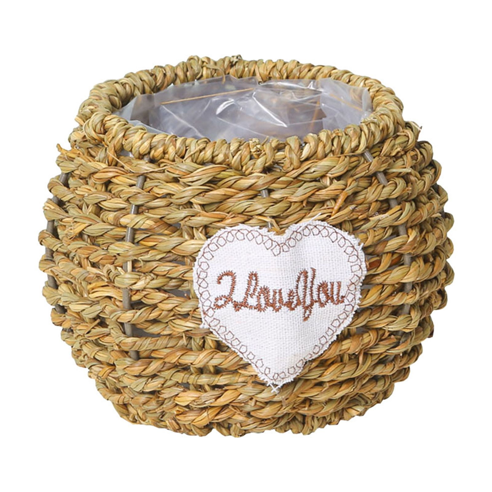 GENGEN Brown Rattan Wicker Plant Pots for Storage, Decor, and Plant ...